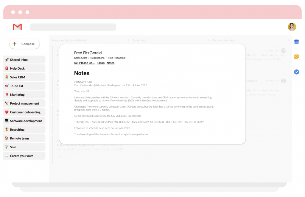 Email Notes in Gmail for Team Collaboration | DragApp.com