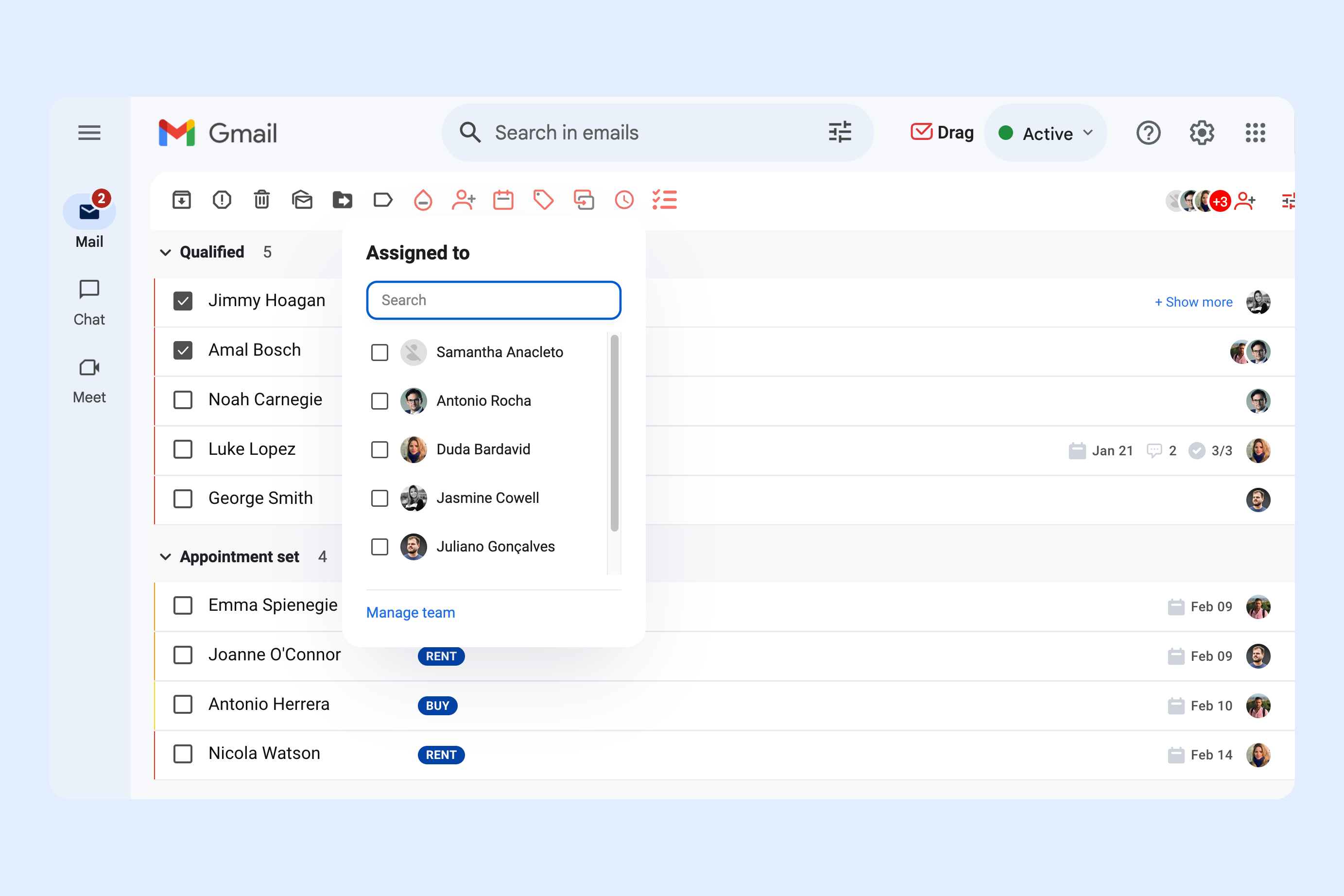 Task Management Tool for Operations Teams in Gmail | DragApp.com